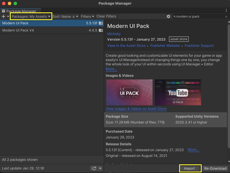 【Unityアセット】シンプルなおすすめUIアセット！Modern UI Packの使い方 | umi studio blog