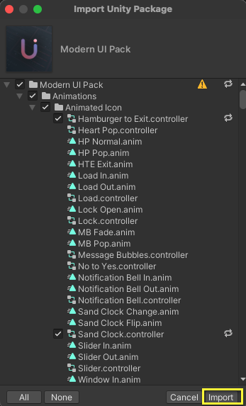 【Unityアセット】シンプルなおすすめUIアセット！Modern UI Packの使い方 - umi studio blog