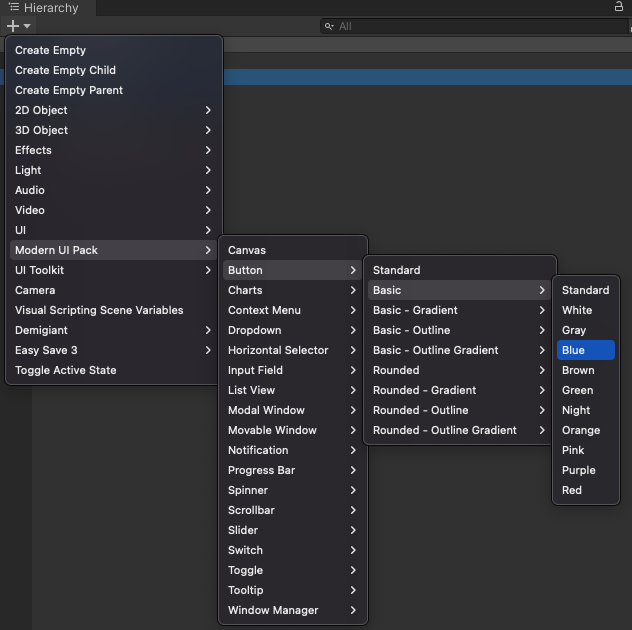 【Unityアセット】シンプルなおすすめUIアセット！Modern UI Packの使い方 | umi studio blog