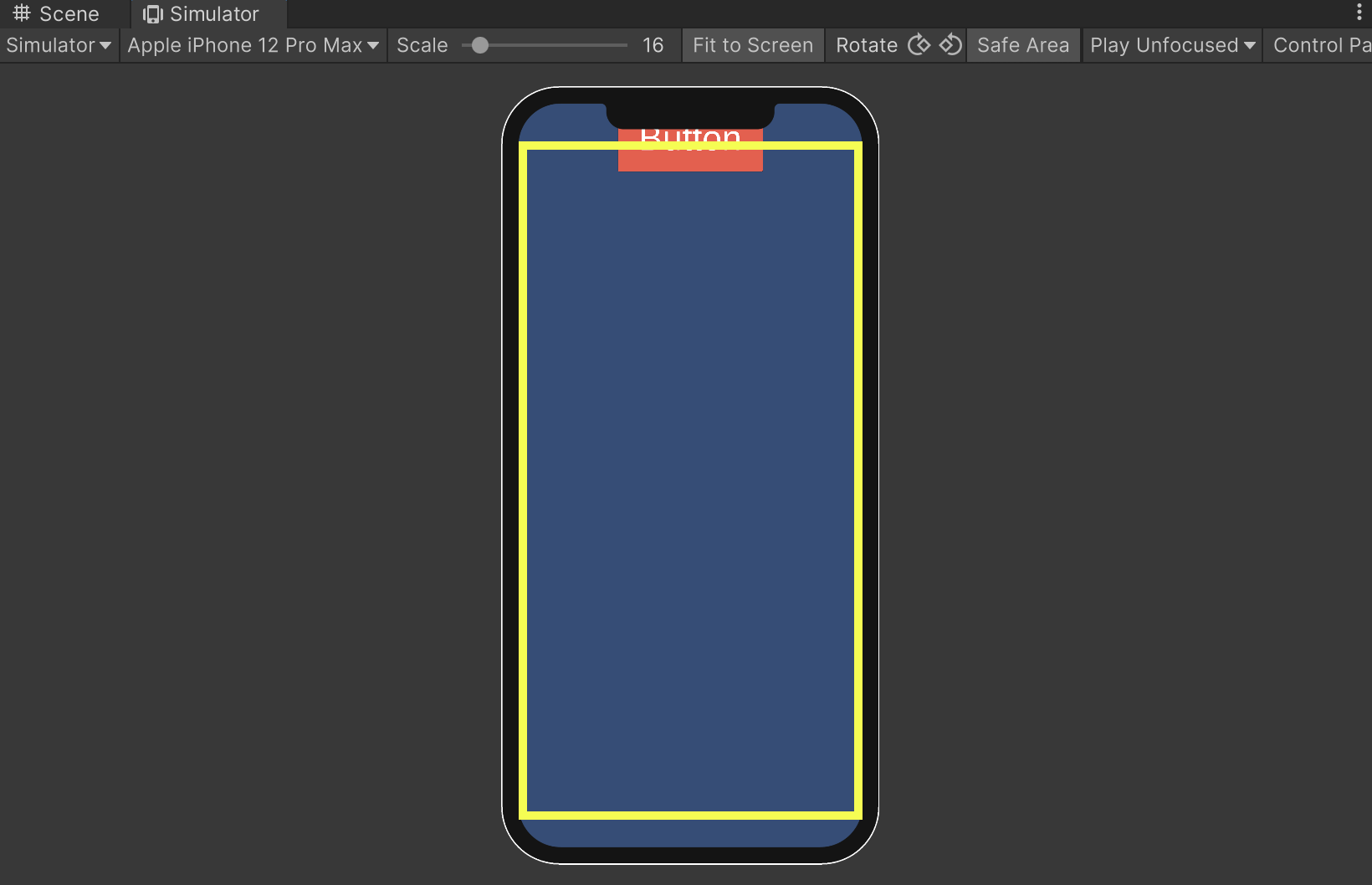 【Unity】端末のセーフエリアの見え方を確認してノッチを回避する方法【Device Simulator】 - umi studio blog