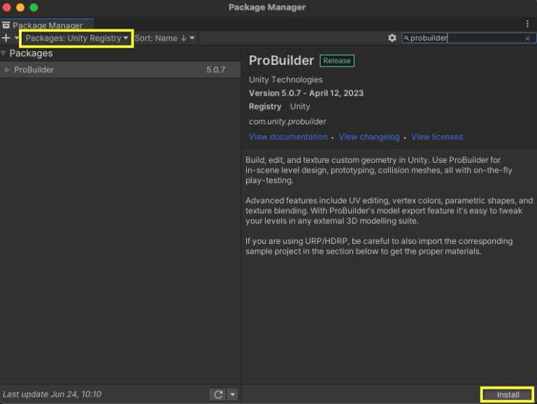 [Unity] Basic Guide to Using ProBuilder: From Creating and Editing 3D ...