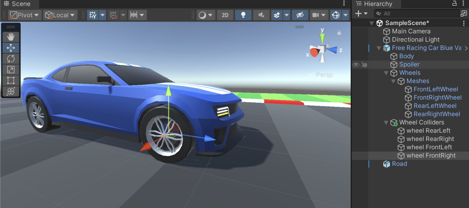 【Unity】無料アセットを使って車を動かしてみよう！ホイールコライダーの使い方【Wheel Collider】 - umi studio blog